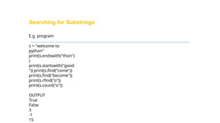 string manipulation in python ppt for grade 11 cbse | PPTX