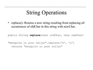 Strings power point in detail with examples | PPT