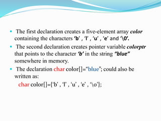 Strings and pointers | PPT
