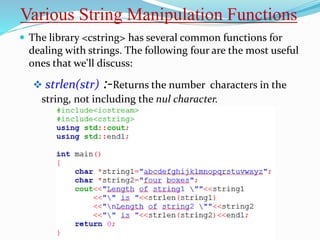 Strings and pointers | PPT