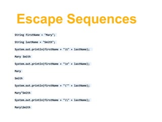 Strings & arrays | PPTX | Programming Languages | Computing