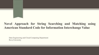 String Searching and Matching | PPT