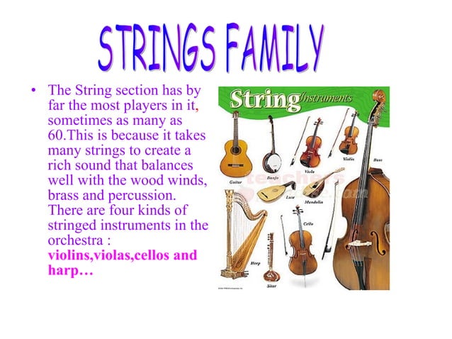 Strings Family | PPT | Musical Instruments | Hobbies & Interests
