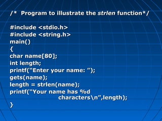 Strings in c | PPT