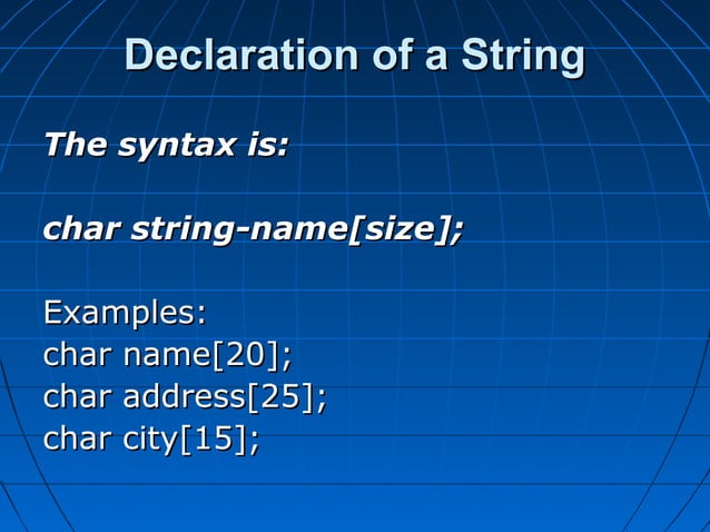 Strings in c | PPT