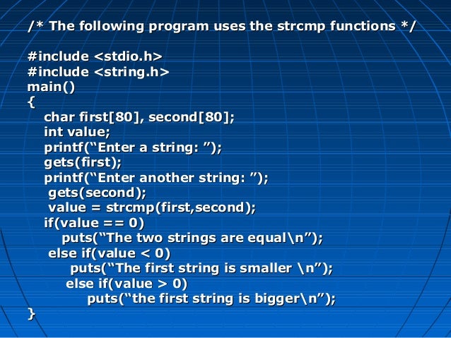 Strings in c