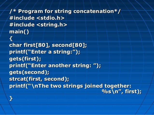 Strings in c