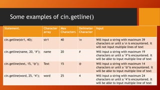 Strings in c++ | PPTX