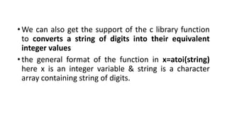 Strings in c mrs.sowmya jyothi | PDF