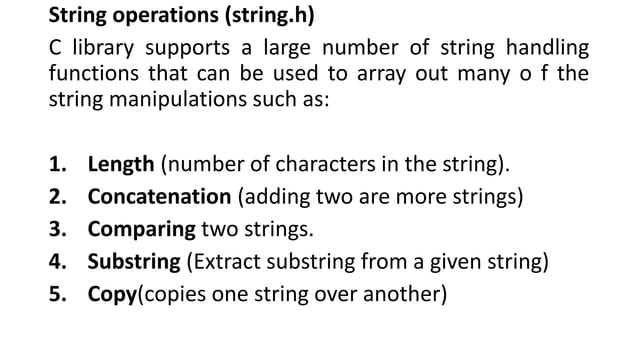 Strings in c mrs.sowmya jyothi | PDF