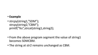 Strings in c mrs.sowmya jyothi | PDF
