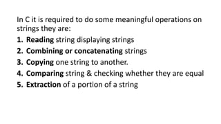 Strings in c mrs.sowmya jyothi | PDF
