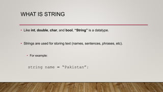 Strings in c plus plus | PPT