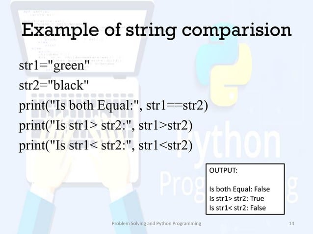 Strings in python | PPT