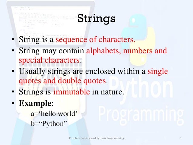 Strings in python