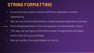 STRINGS IN PYTHON | PPTX