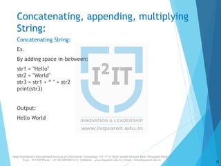 Strings in Python | PPTX