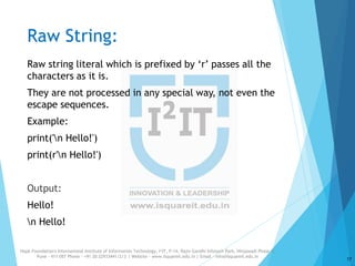 Strings in Python | PPTX
