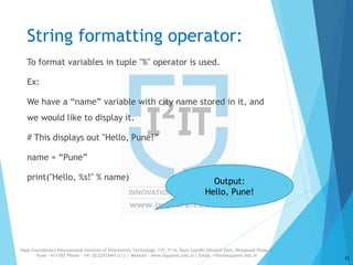Strings in Python | PPTX
