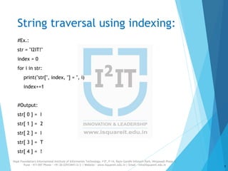 Strings in Python | PPTX