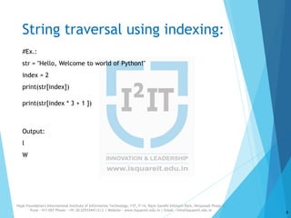 Strings in Python | PPTX