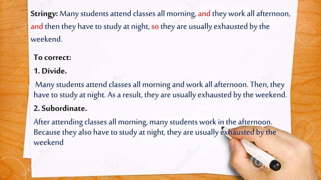 Strings of brief and simple sentences | PPT