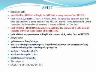 Strings,patterns and regular expressions in perl | PPT