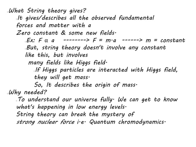 String Theory | PPTX | Physics | Science