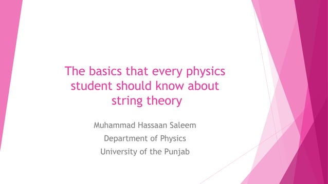 String theory basics | PPT