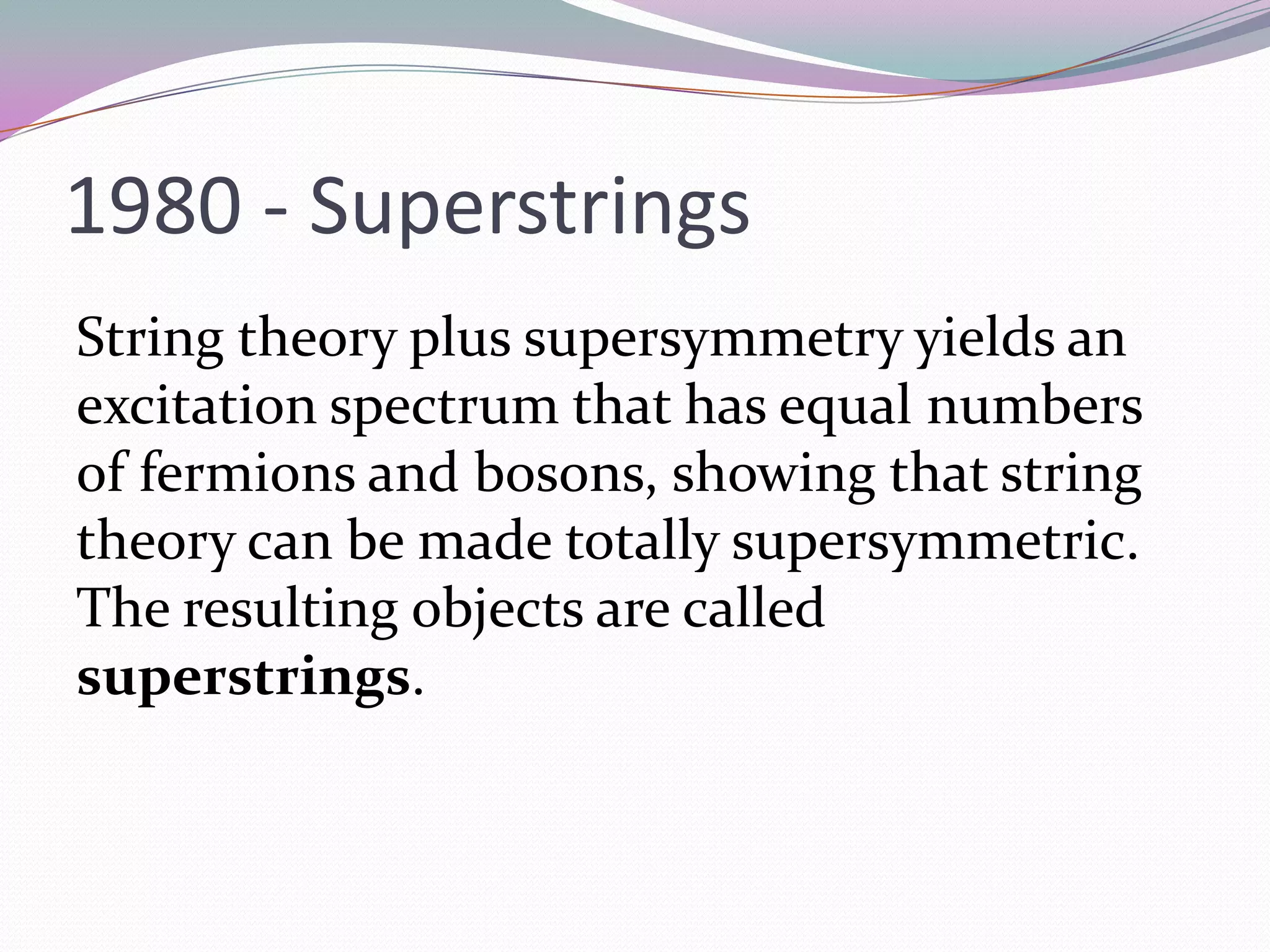 String Theory History | PPTX | Physics | Science