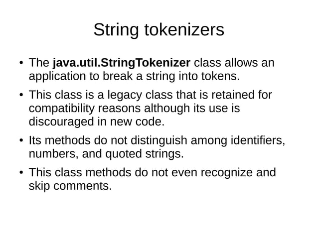 StringTokenizer in java | PDF