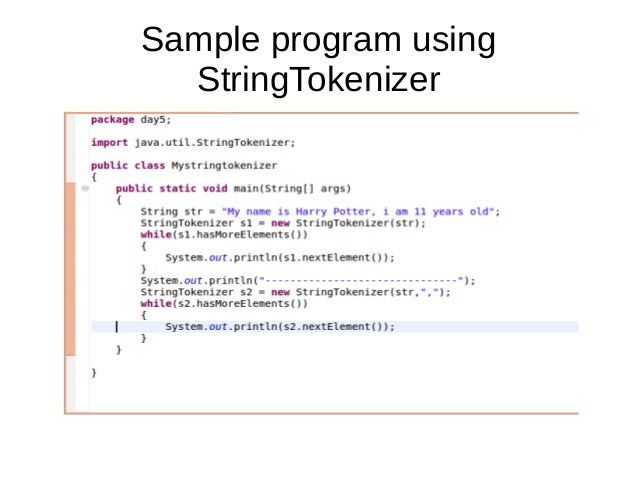 Stringtokenizer In Java 0853