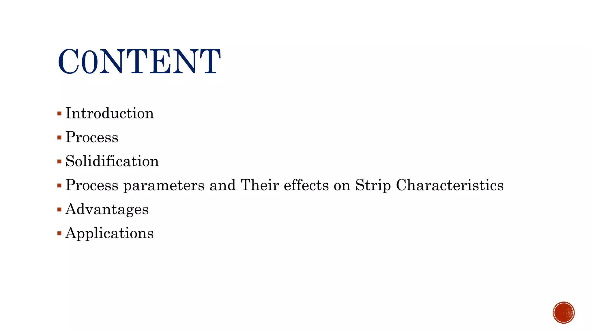Strip casting | PPTX