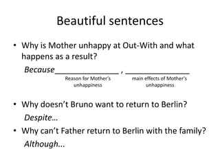Beautiful sentences lesson | PPTX