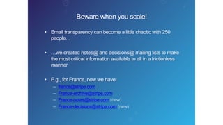 "Scaling a top tier engineering team" by Stanislas Polu from Stripe | PPT