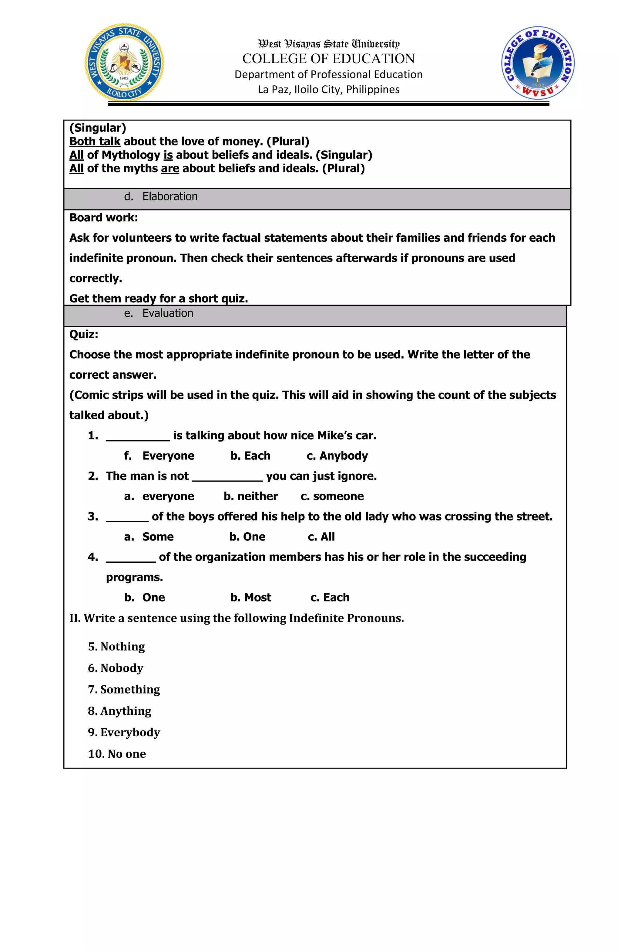 Strip It: Comics Pronouns Teachers Tool Kit- lesson plan | PDF