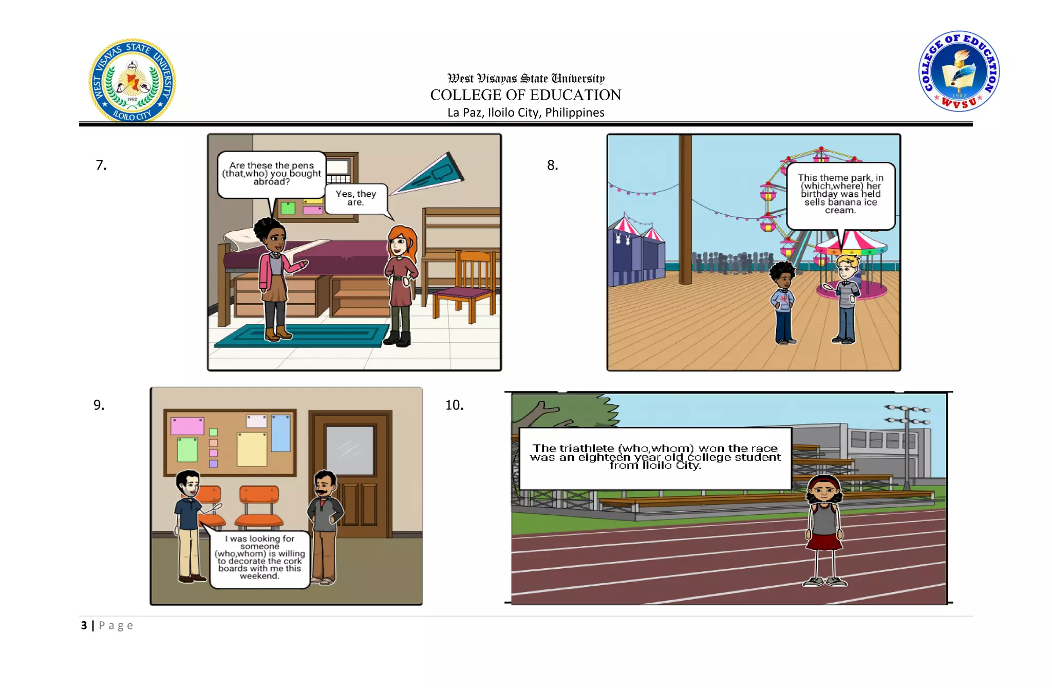 Strip it: comics-pronoun teachers' tool kit- pre test | PDF