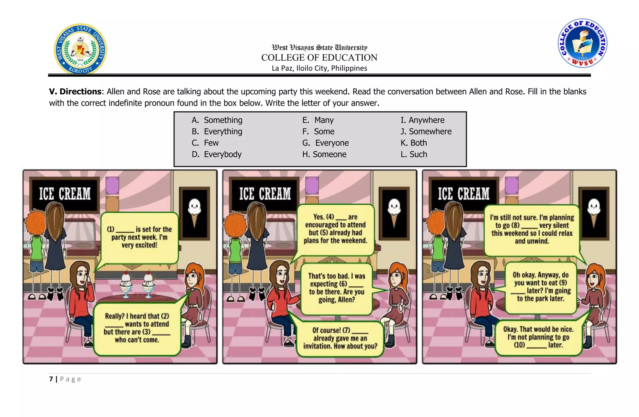 Strip it: comics-pronoun teachers' tool kit- pre test | PDF