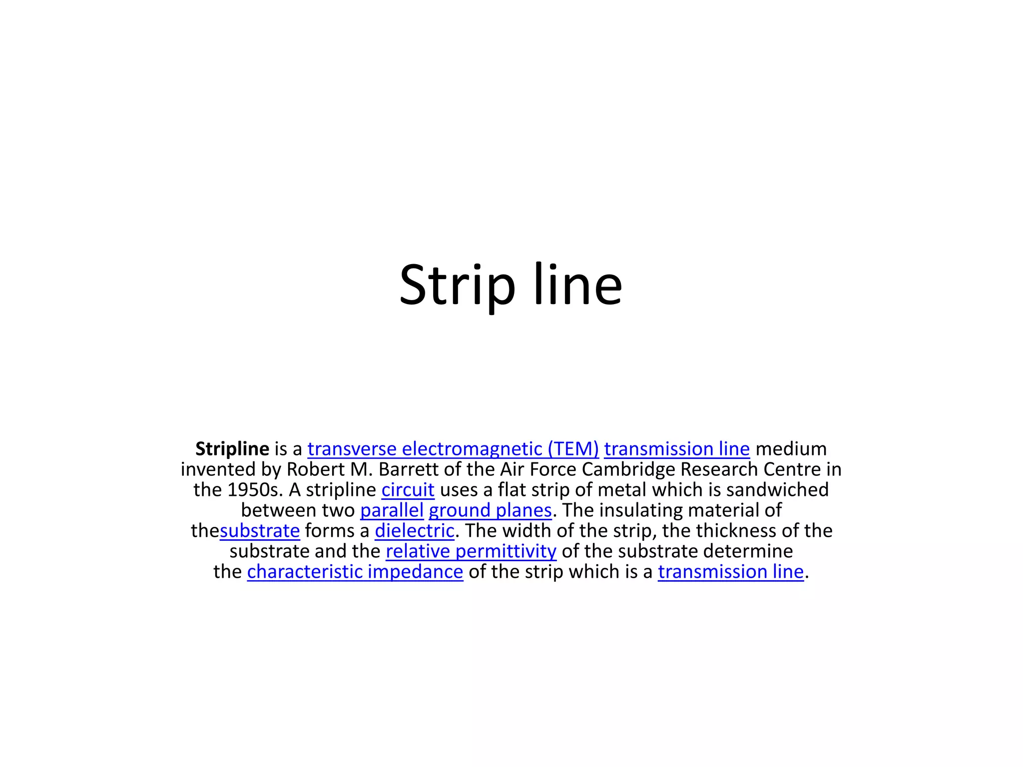 Stripline | PPTX