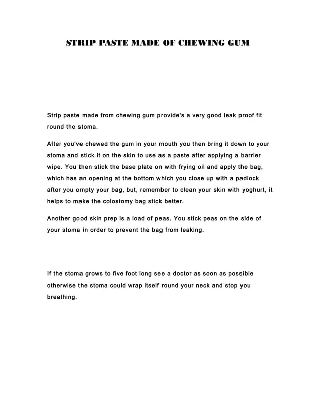 Strip paste made of chewing gum | PDF