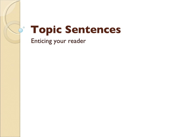 Topic Sentences | PPT | Dogs | Pets