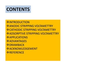Stripping voltammetry | PPTX