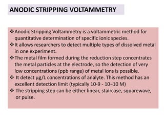 Stripping voltammetry | PPTX