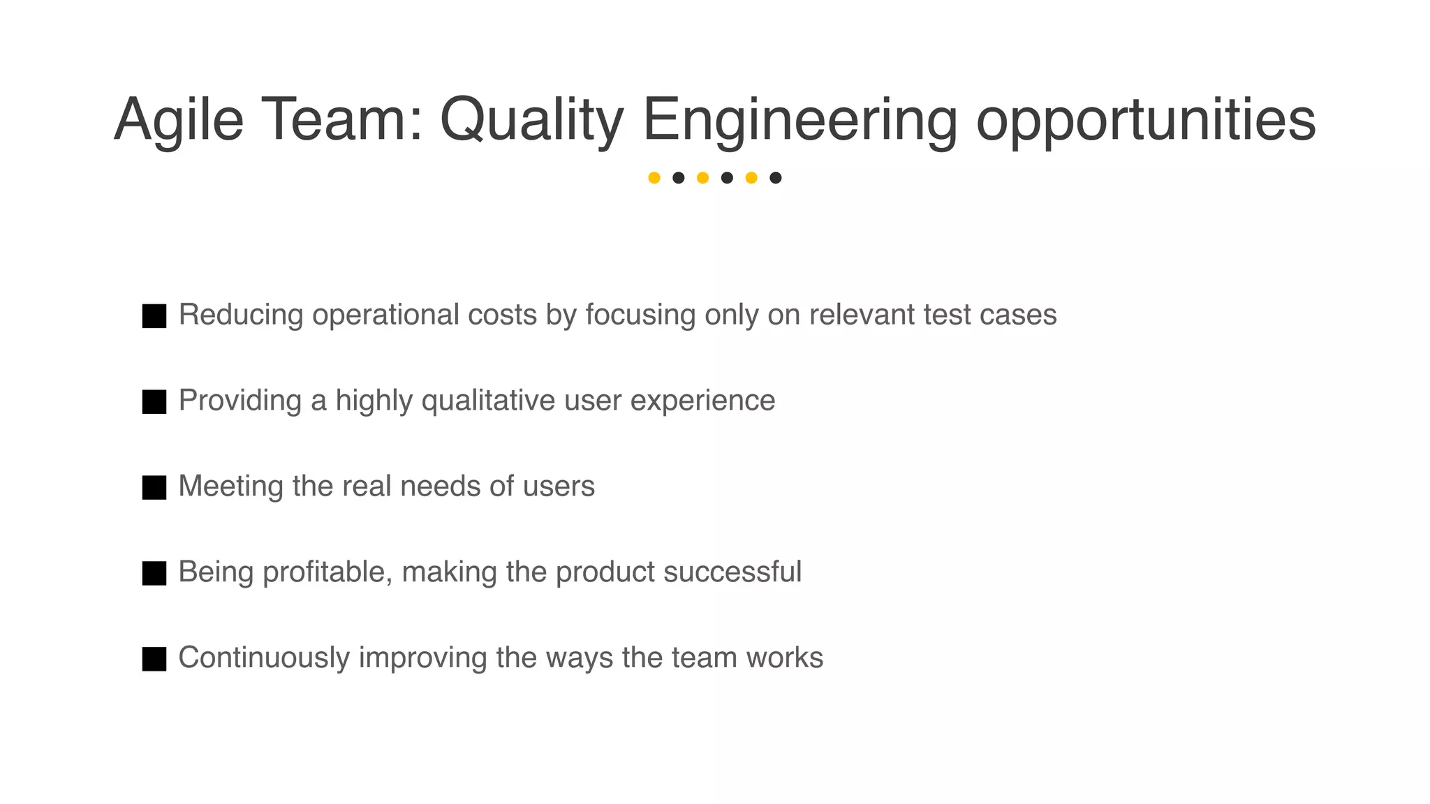 Let’s Talk About Quality Engineering | PPT