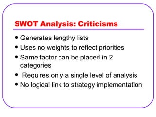 Str Mgt Lesson 5 Str Formulation Situation Analysis & Business Str | PPT