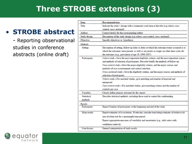STROBE-IS2012.ppt check list presentation | PPT