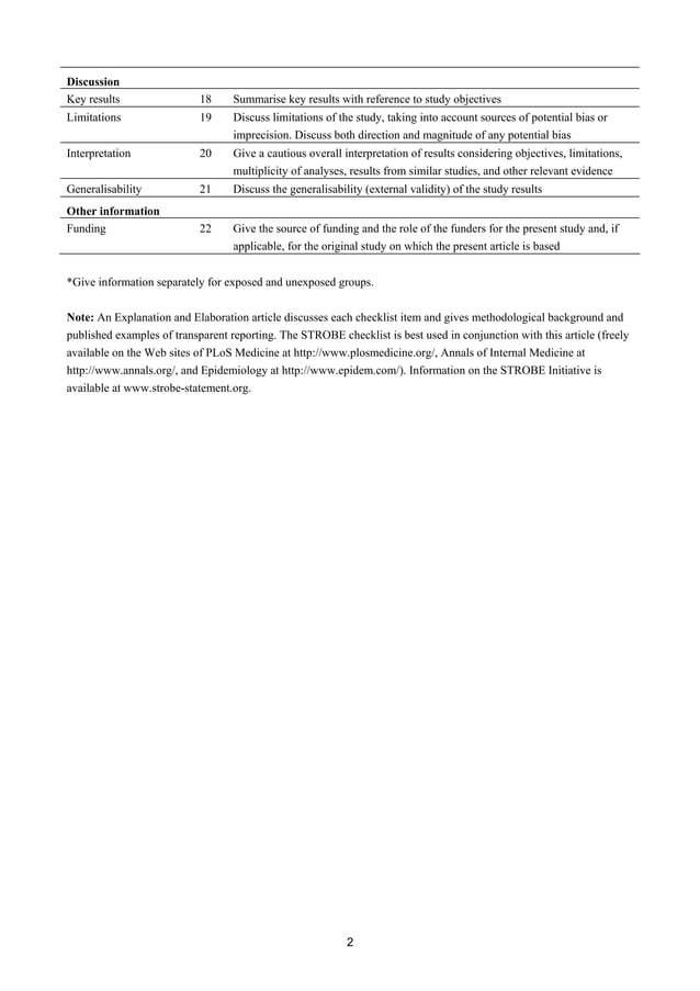 Strobe checklist v4_cross-sectional | PDF