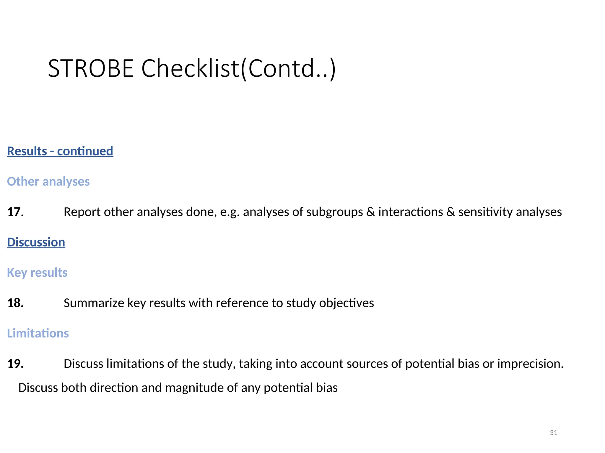 STROBE checklist for research article Copy.ppt