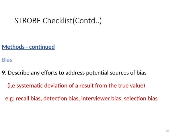 STROBE checklist for research article Copy.ppt
