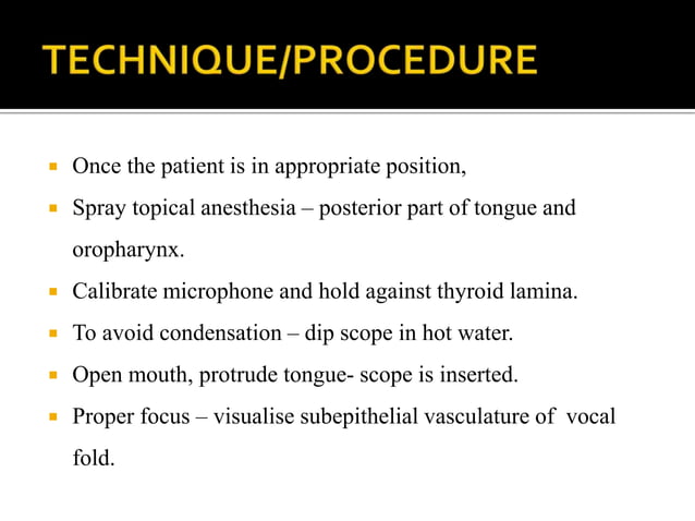 Stroboscopy | PPTX | Ear, Nose and Throat Conditions | Diseases and ...